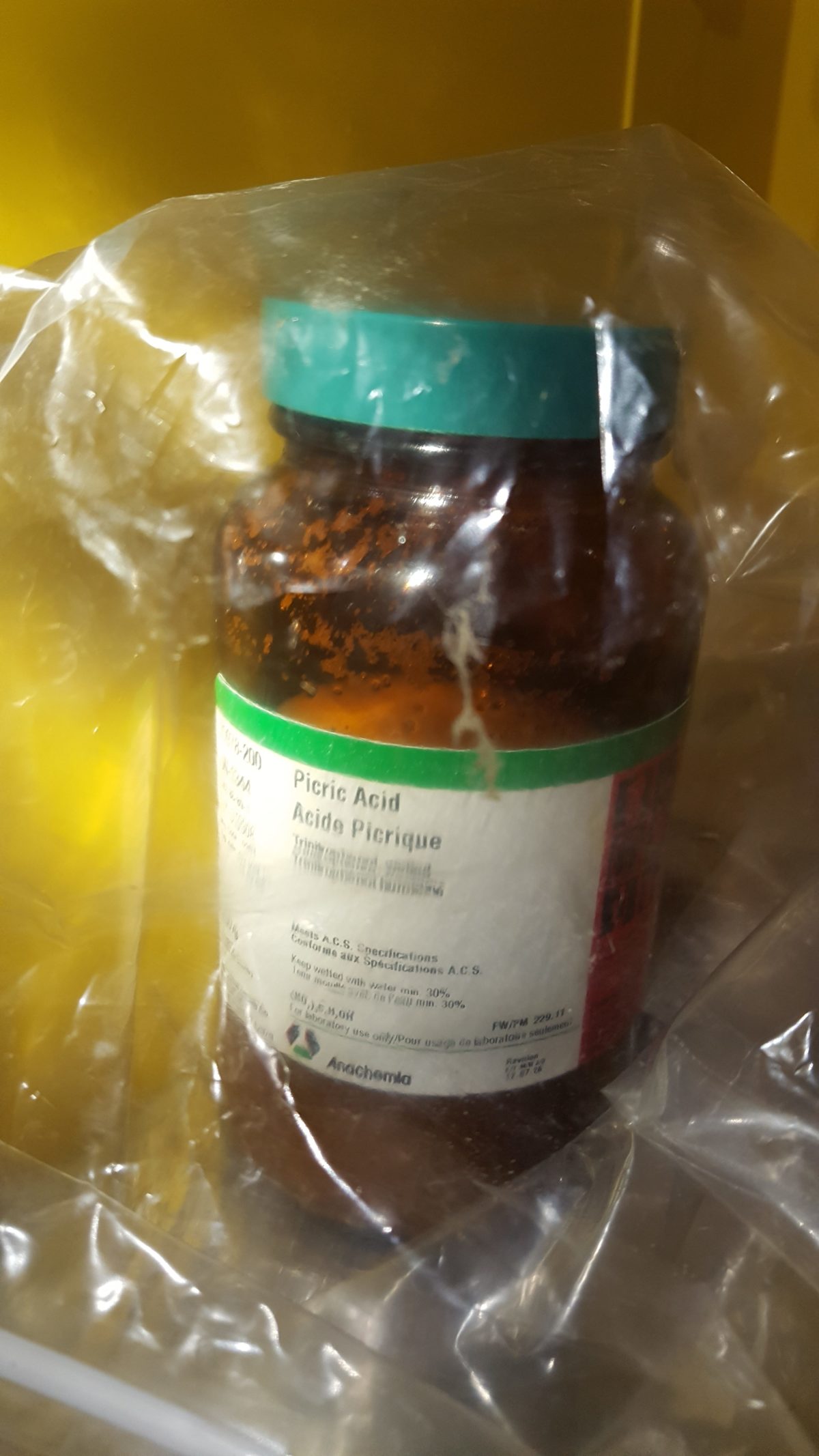 TDG Class 1 or Class 4?? : Picric Acid Disposal - Work Safe Systems